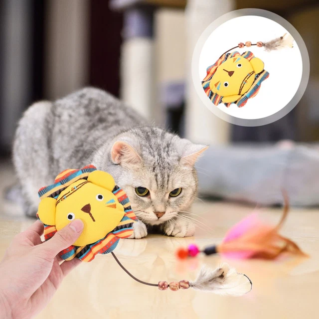 LOVELY CAT PLUSH Toy Interactive Chewing Cartoon Shaped For Indoor Cats ...