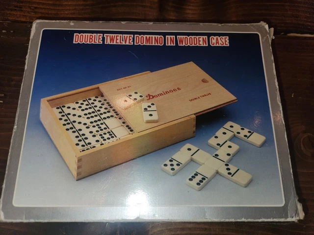 VINTAGE SET OF 91 Double Twelve Dominoes Mexican Train With Wooden Case ...