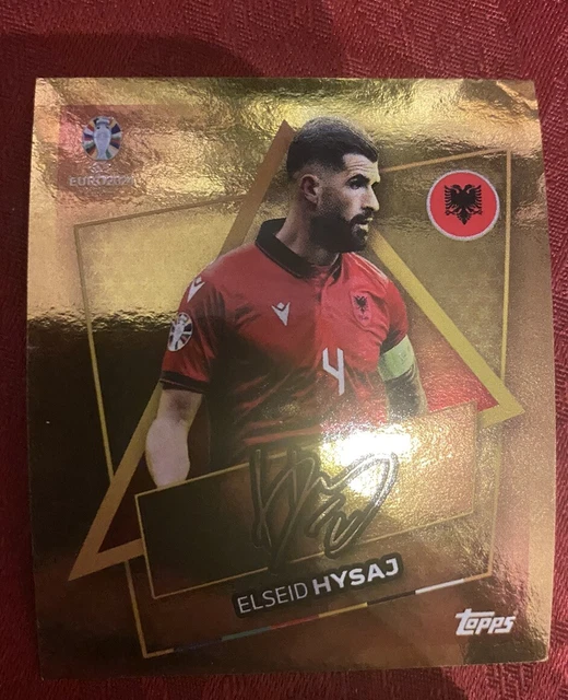 TOPPS EURO 2024 Stickers - Elseid HYSAJ Gold Signature Sticker ALB SP ...