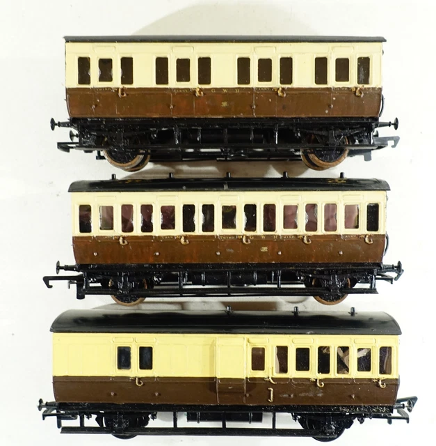 RATIO KIT BUILT OO GAUGE GWR 4 WHEEL COACHES x 3 £14.99 - PicClick UK