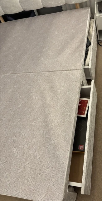 DOUBLE BED 2 Draw Divan With Headboard In silver £1.17 - PicClick UK