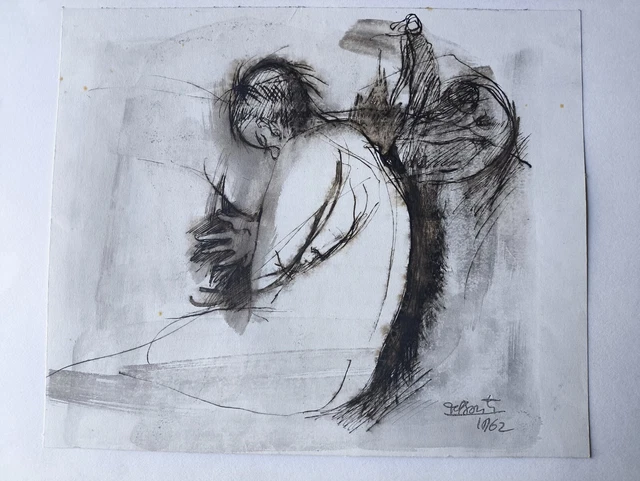 CESCO DESSANTI - Disegno (Acquerello?) - 1962 EUR 120,00 - PicClick IT
