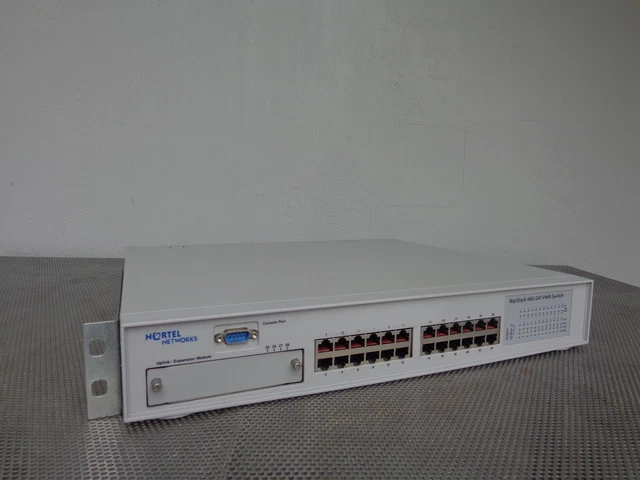NORTEL NETWORKS BAYSTACK 460-24T-PWR 24-Port Gb Network Switch BS460 ...
