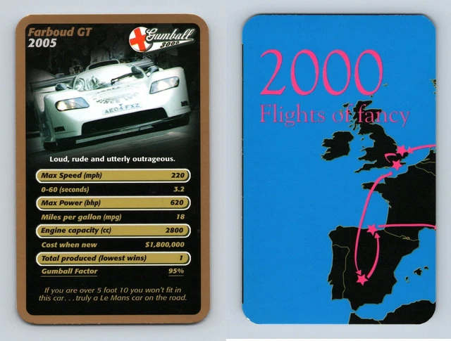 2005 FARBOUD GT - Gumball 3000 Super Cars 2 2005 Top Trumps Card £0.99 ...