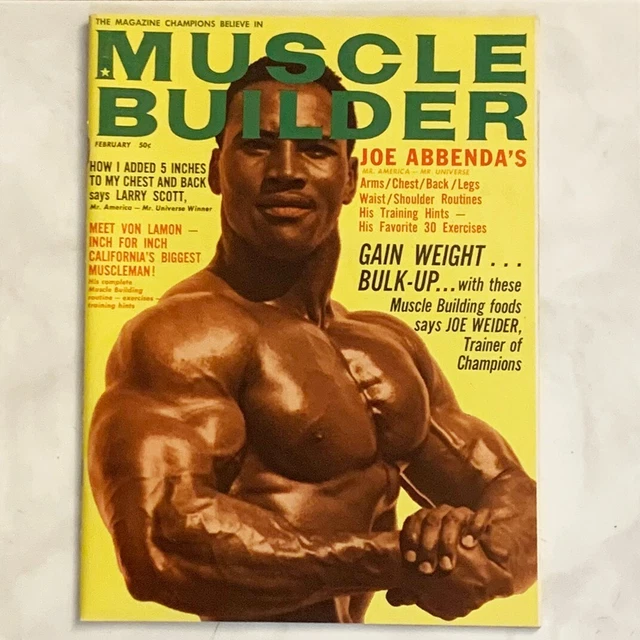 1965 FEB MUSCLE BUILDER VINTAGE BODYBUILDING MAGAZINE Arthur Harris ...