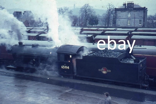 ORIGINAL 35MM RAILWAY SLIDE BR LNER CLASS J38 STEAM LOCO 65914 £3.99 ...