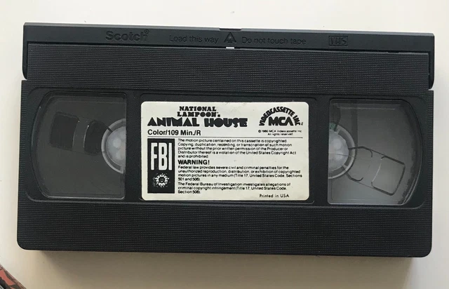 NATIONAL LAMPOON'S ANIMAL House VHS 1980 MCA Rainbow 1st Edition 80s ...