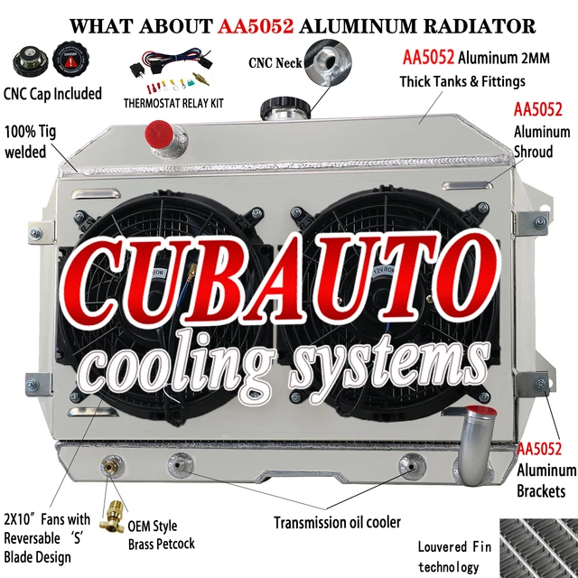 UPGRADED 3 ROW Radiator+Shroud+Fan+Relay Fit Nissan/Datsun 240Z 260Z 70 ...