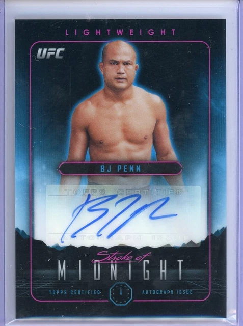 PENNA 2024 TOPPS Midnight UFC Stroke Of Midnight BJ auto #SMA-BJP ...
