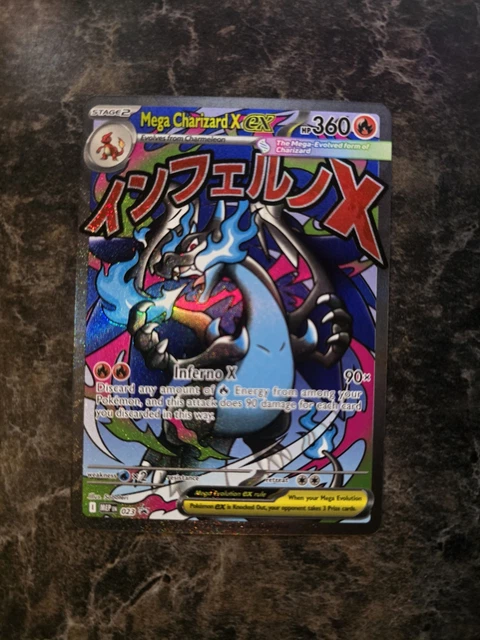 POKÉMON TCG MEGA Charizard X ex MEP 023 Mega Evolution Black Star Promo ...