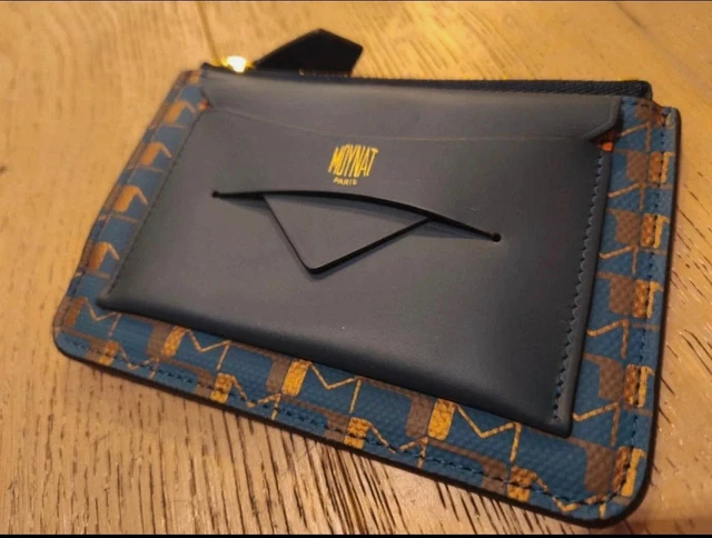 MOYNAT PARIS WALLET with Zip for Card Envelope Canvas and Leather. 8 x ...