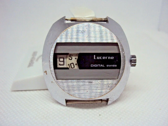VINTAGE MEN'S DIGITAL watch Lucerne Swiss Made 1970 s. £69.99 - PicClick UK