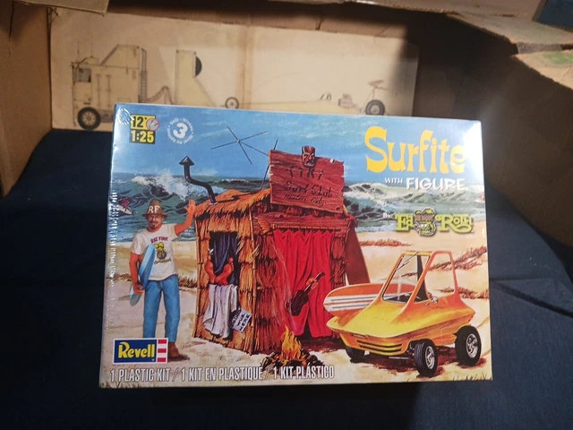 SURFITE WITH FIGURE Ed Roth Revell Plastic Model Kit "Sealed" Rat Fink ...