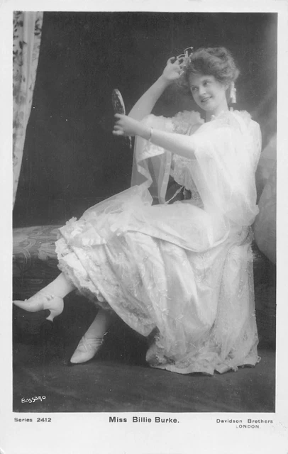 POSTCARD - EDWARDIAN Actress - Miss Billie Burke - Real Photo - Davidson Bros £3.99 - PicClick UK