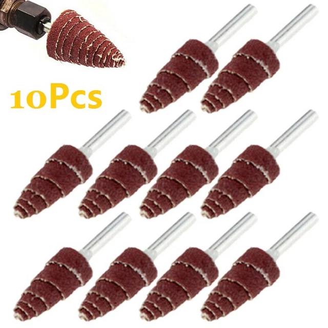 ABRASIVE CLOTH SANDING Flap Wheels 10 Pack Cone Shape 80 Grit High ...