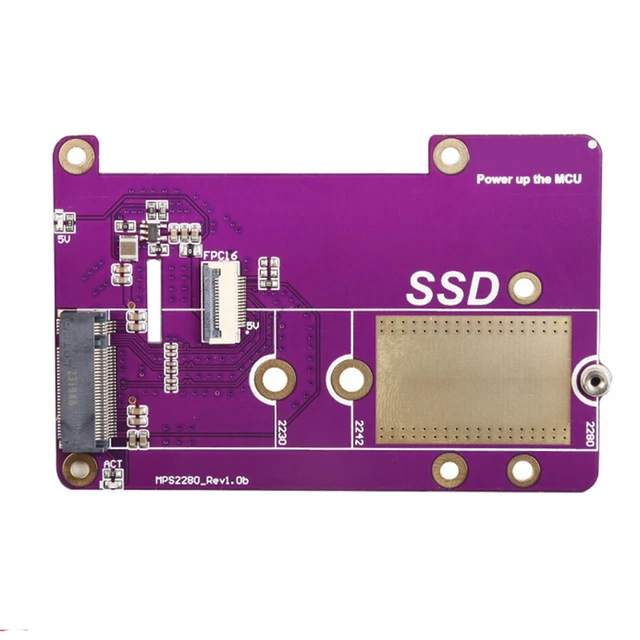 PCIE M.2 NVME 2280 2230 2242 Gen3 SSD HAT Expansion Board for 5 ...