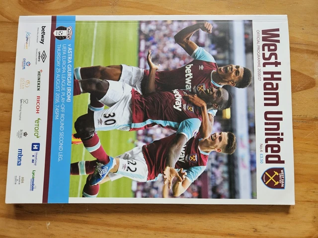 WEST HAM UNITED football programmes £2.80 - PicClick UK
