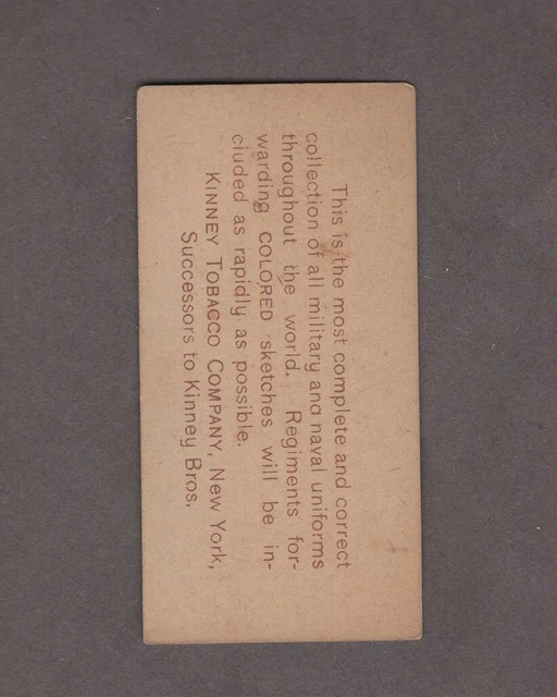 1888 KINNEY TOBACCO Military Series N224 PRIVATE 47TH REG. N.Y.S.M. FATIGUE $19.95 - PicClick CA