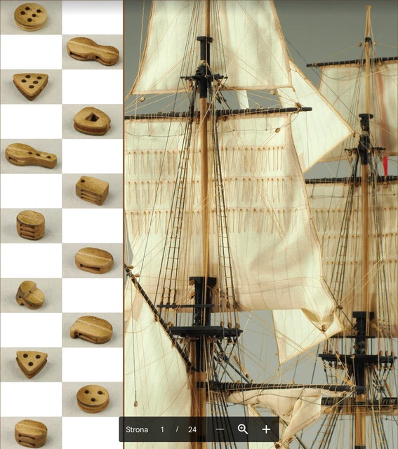 SHIP MODEL MARINE Fittings Rigging Double Block for Wooden & Card Model ...