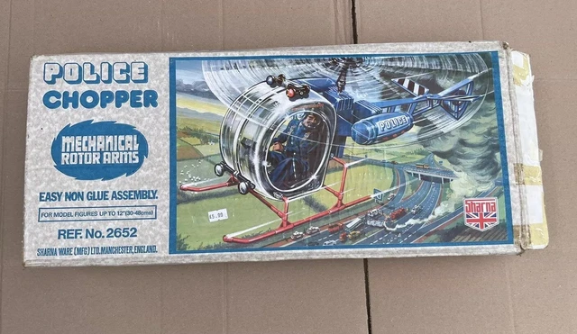 VINTAGE SHARNA ACTION MAN Cherilea Palitoy POLICE Chopper (Helicopter ...