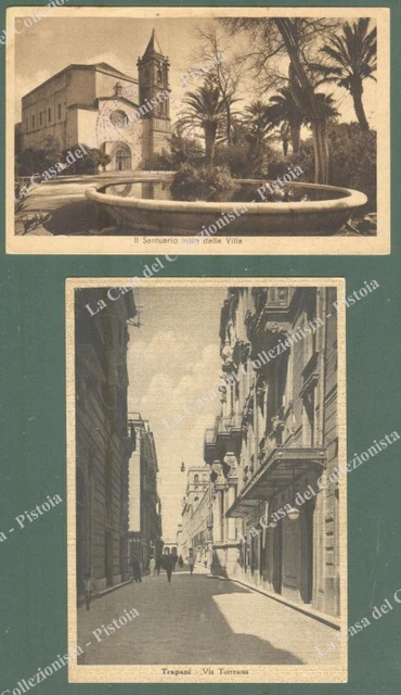 TRAPANI. 2 CARTOLINE d'epoca (una viaggiata 1941) EUR 8,00 - PicClick FR