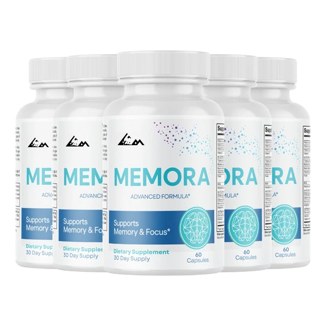 MEMORA NOOTROPIC BRAIN Formula Memory Focus Support - 60 Capsules | 5 ...