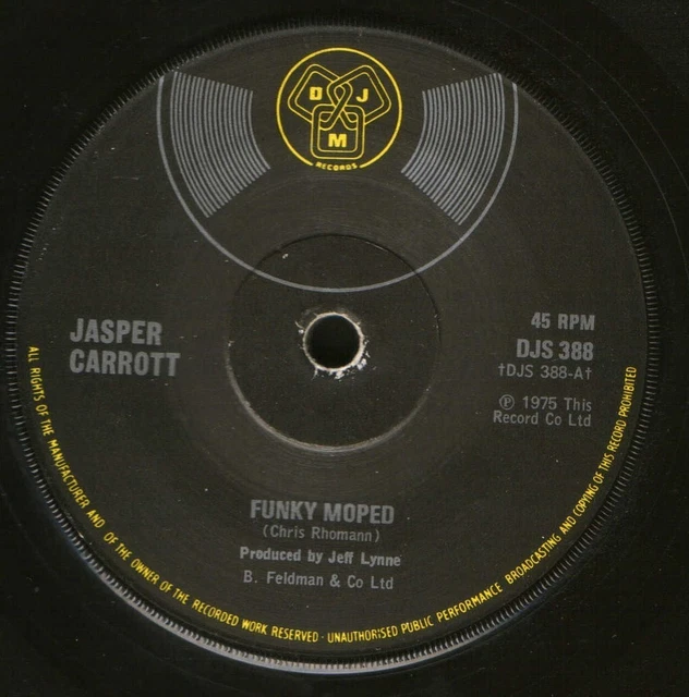 JASPER CARROTT FUNKY moped/magic roundabout DJS 388 uk djm 1975 7" WS ...