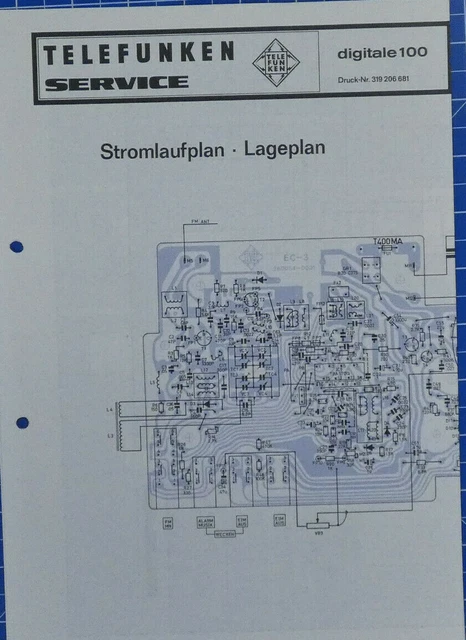 TELEFUNKEN SERVICE SCHEMATIC Location Map - Digital 100 - B18672 £4.18 ...