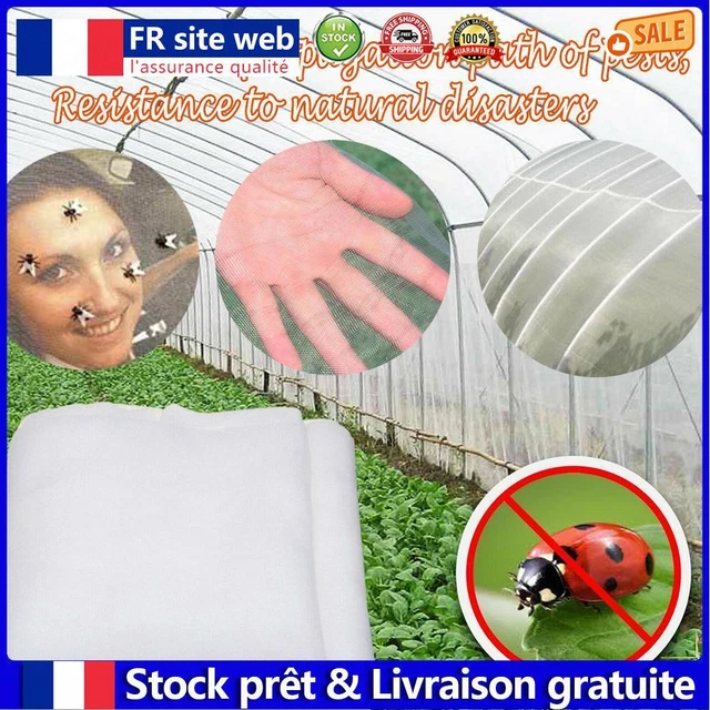 FILET ANTI-MOUCHES ANTI-INSECTES ?? effet de serre de 60 mailles (2x10m ...