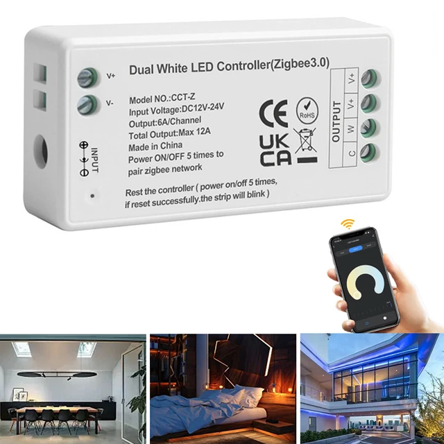 ZIGBEE RGB LED Strip Controller smartphone APP Voice Control DC12V ...