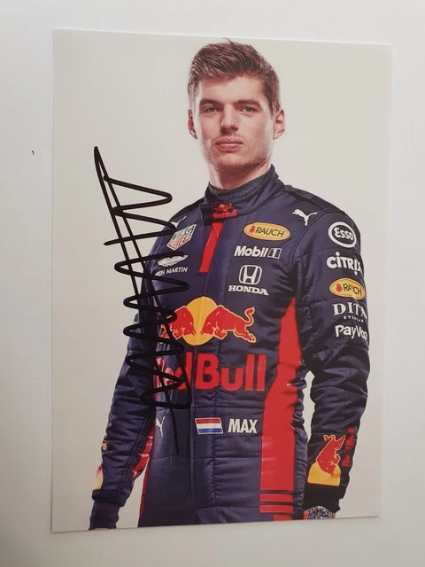 MAX VERSTAPPEN REDBULL Racing F1 Driver Hand Signed Photo 6" X 4". £16. ...