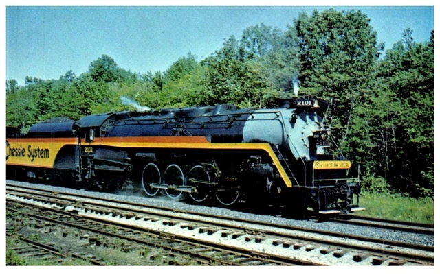 NORTHERN TYPE STEAM Locomotive #2101 Chessie System.vtg Railroad ...