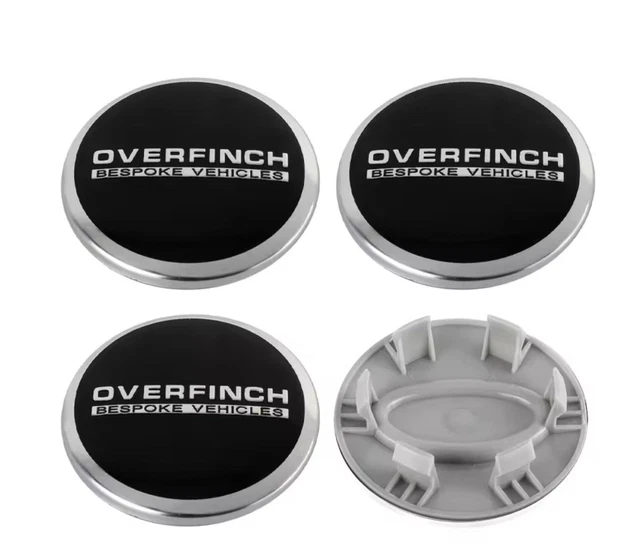 OVERFINCH LAND ROVER Range Rover Wheel Centre Cap Silver/Black 63mm ...