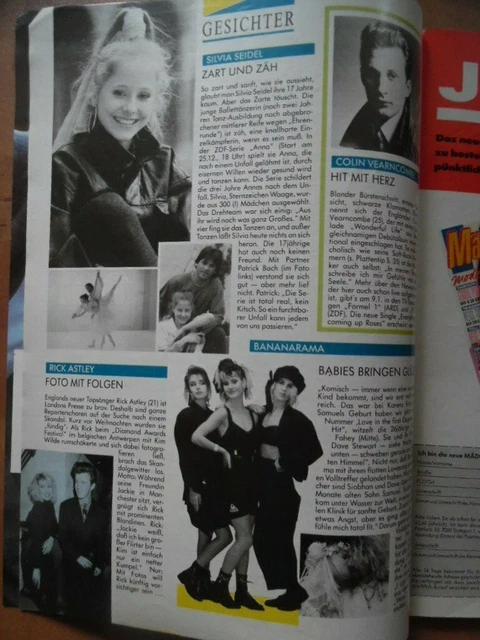 MÄDCHEN 1 - 23.12. 1987 Madonna Pierre Cosso Bravo a-ha Bryan Adams ...