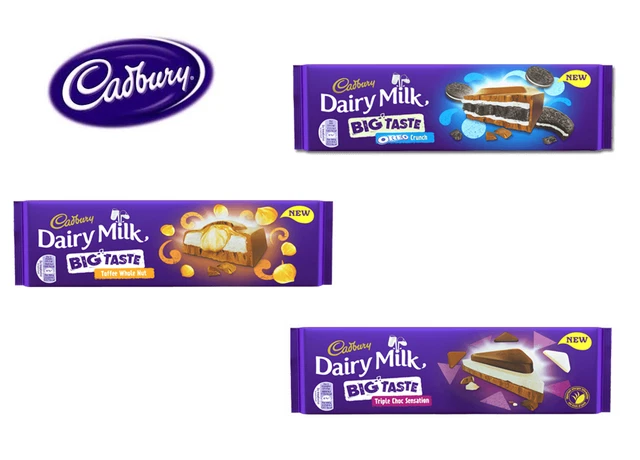 NEW CADBURY DAIRY Milk Big Taste-Oreo Crunch/Toffee Wholenut/Triple ...