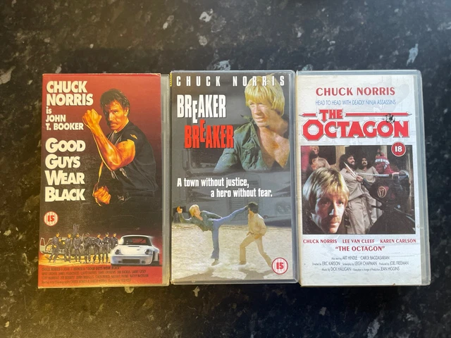 CHUCK NORRIS VHS Bundle- The Octagon - Hood Guys Wear Black - Breaker ...