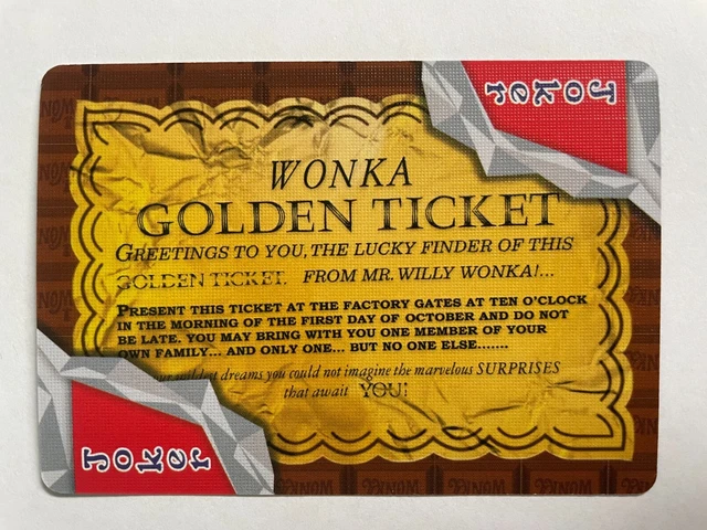 WILLY WONKA CHOCOLATE Factory Swap Playing Card Oompa Loompa Golden ...