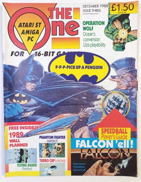 THE ONE #3 December 1988 Atari Amiga Pc. Missing Pg 83-86. Batman ...