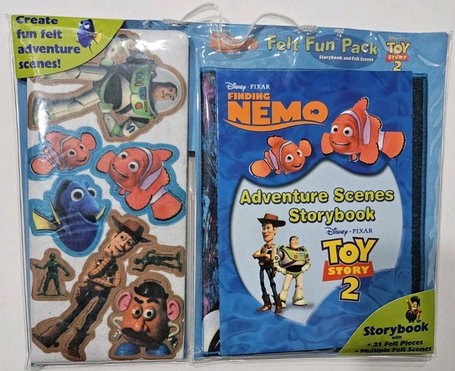 DISNEY FINDING NEMO & Toy Story 2 Storybook and Felt Scenes RARE 2004 ...