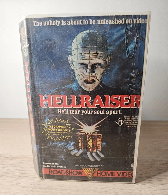 HELLRAISER VHS VIDEO Tape Graphic Uncut Version Horror Roadshow ...