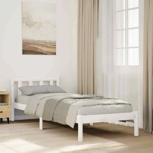 CADRE DE LIT extra long sans matelas 100x220 cm bois massif pin EUR 198 ...