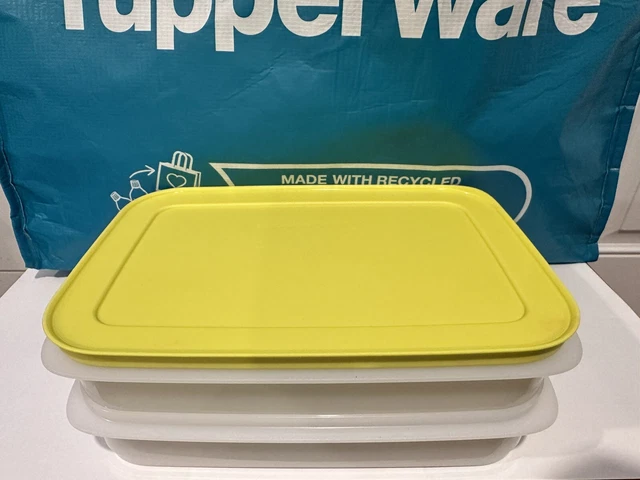 TUPPERWARE FRIDGE STACKABLES Deli Keeper Meat Cheese Cold Cuts Yellow 2 ...