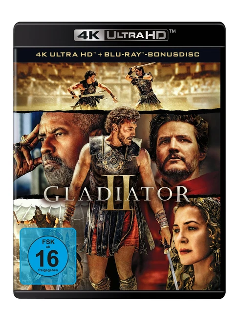GLADIATOR II + (4K UHD Blu-ray) Paul Mescal Pedro Pascal Ridley Scott £35.88 - PicClick UK