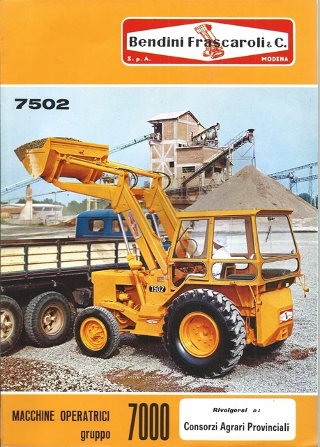 BENDINI & FRASCAROLI - Gruppo 7000 Caricatore Escavatore anni '60 ...