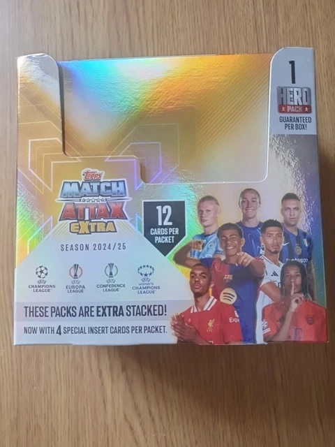 FULL BOX 24 packs Topps Match Attax EXTRA Season 2024/25 Trading Card ...