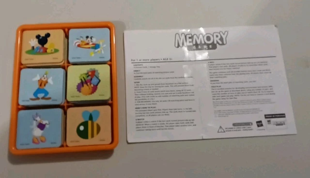 MICKEY MOUSE CLUBHOUSE (2007) Memory Game Disney Milton Bradley 72 ...