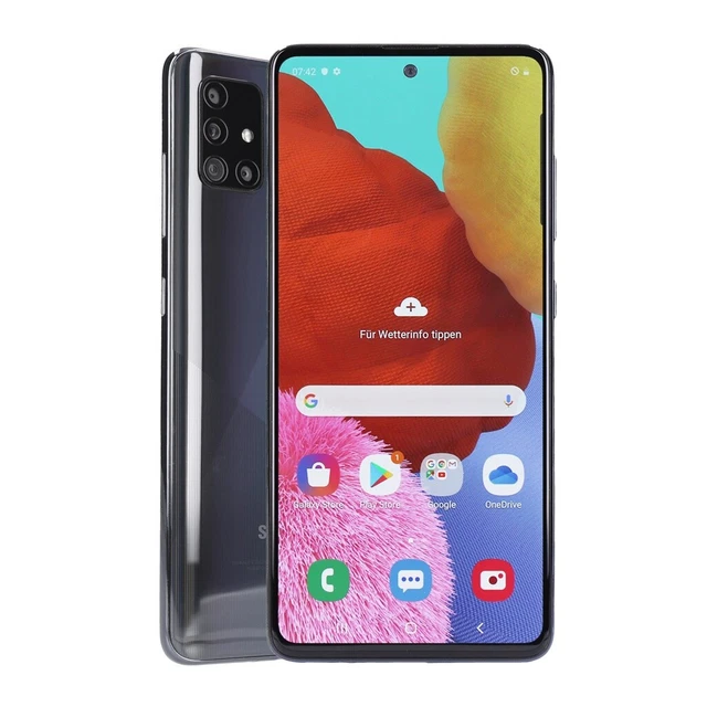 SAMSUNG GALAXY A51 Dual-SIM 128GB Crush Black Smartphone geprüfte Gebrauchtware EUR 149,99 ...