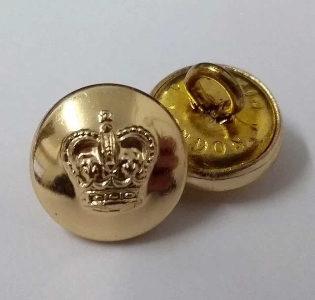 GENUINE VINTAGE BRITISH Military St Edwards Crown Metal Dress Buttons ...