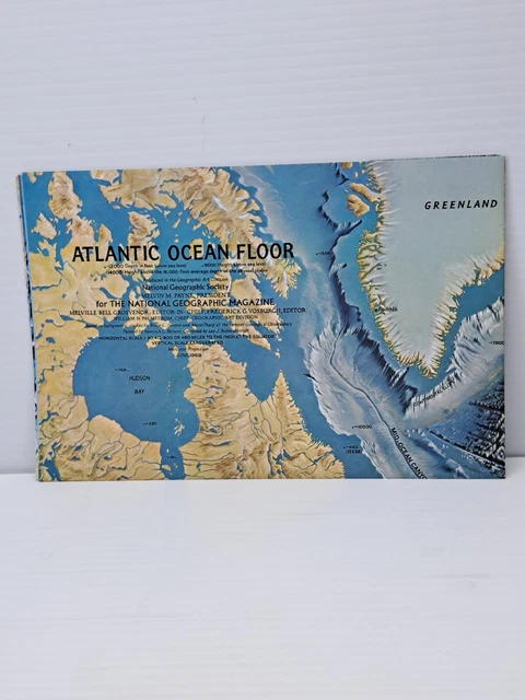 NATIONAL GEOGRAPHIC MAP June 1968 ATLANTIC OCEAN FLOOR $9.99 - PicClick CA