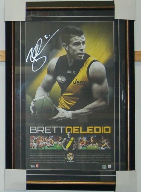 BRETT DELEDIO HAND Signed Framed Richmond Tigers Afl Print Cotchin ...